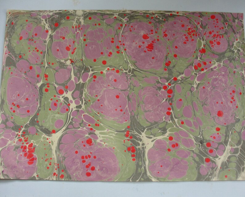 Hand Marbled Paper, Ebru Paper, Turkish Marbled Paper, Bookbinding ...