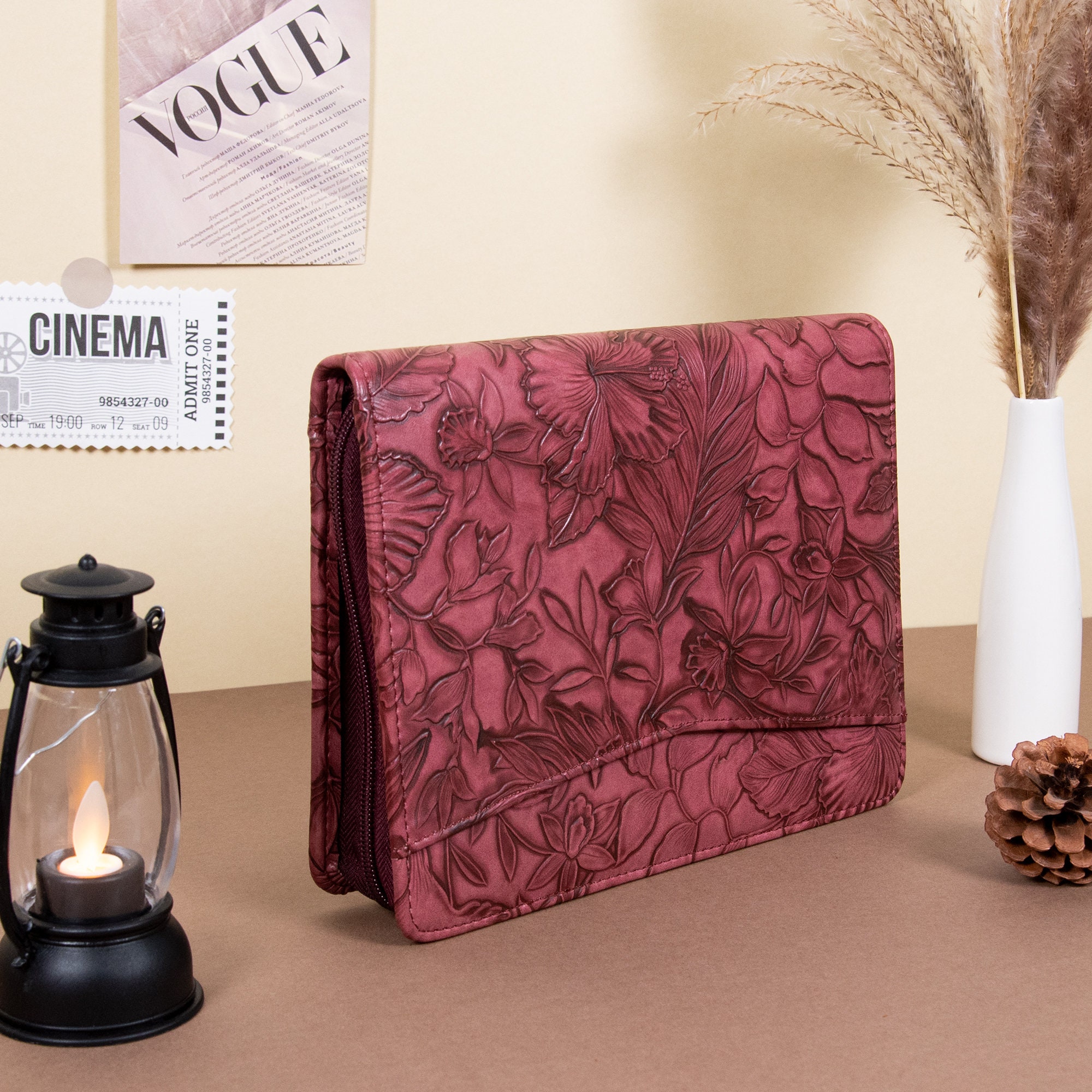 Personalized Leather Portfolio for Women, A5 Padfolio, Custom Journal ...