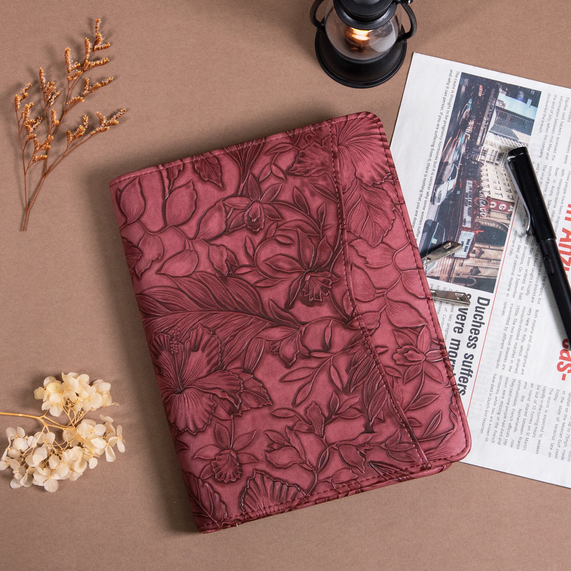 Personalized Leather Portfolio for Women, A5 Padfolio, Custom Journal ...