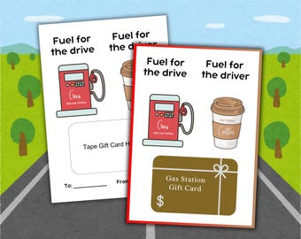 Printable Gas Station Gift Card Holder, Gas Gift Card, Gift Card Holder ...