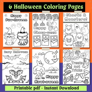 Halloween Coloring Pages, Printable Coloring Pages, Halloween Activity ...