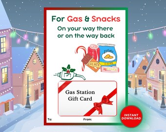 Printable Gas Station Gift Card Holder, Hanukkah Gift, Holiday Gift ...