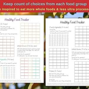 Printable Healthy Eating Tracker, Healthy Food Tracker, Food Diary ...