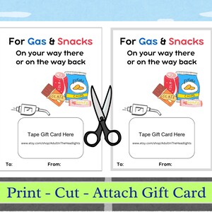 Printable Gas Station Gift Card Holder, Gas Gift Card, Gift Card Holder ...