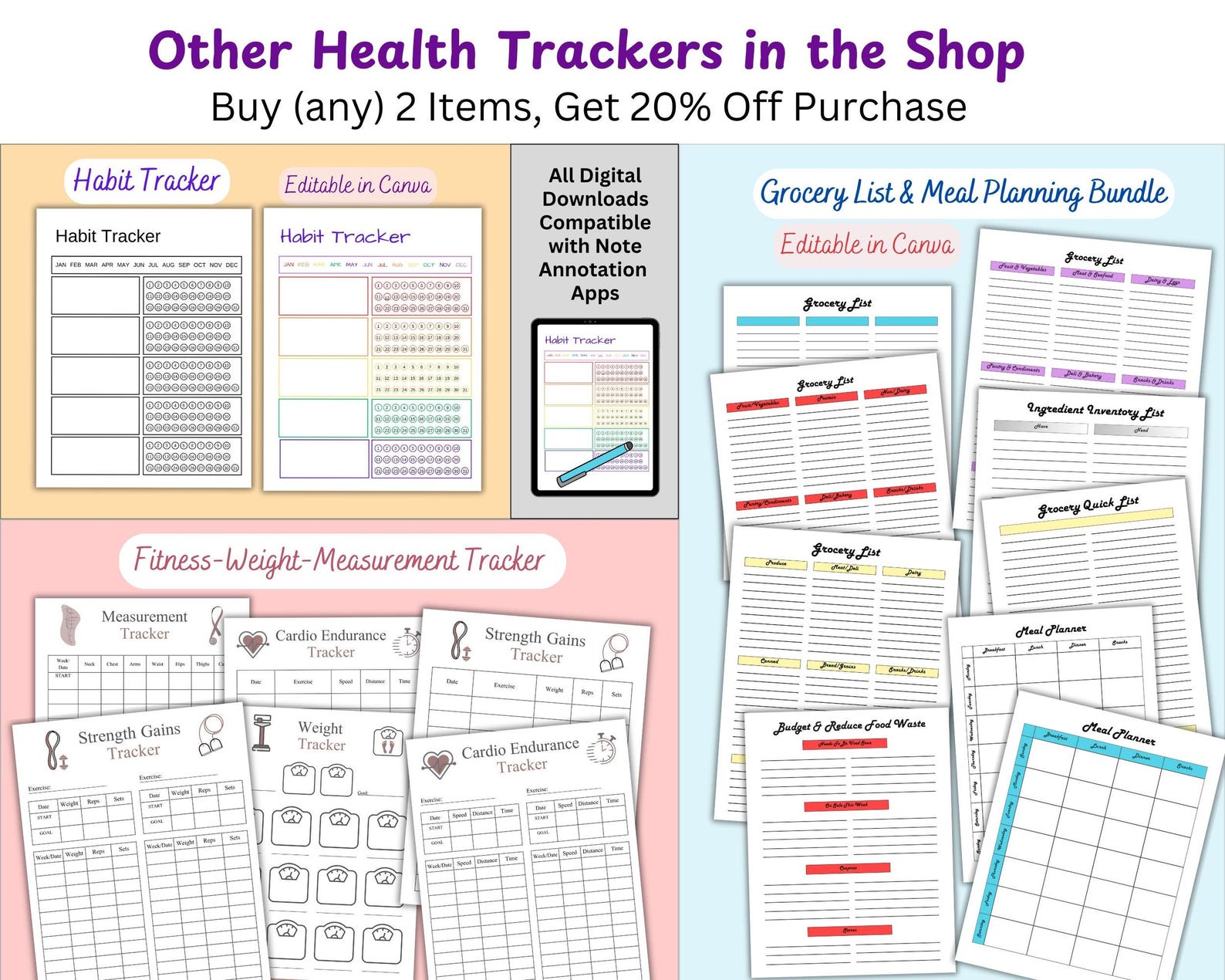 Printable Healthy Eating Tracker, Healthy Food Tracker, Food Diary ...