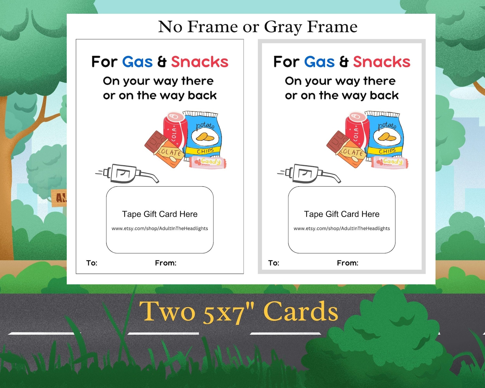 Printable Gas Station Gift Card Holder, Gas Gift Card, Gift Card Holder ...