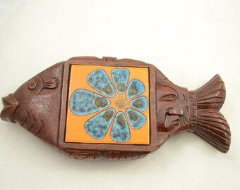 Wooden Fish Trivet | Etsy