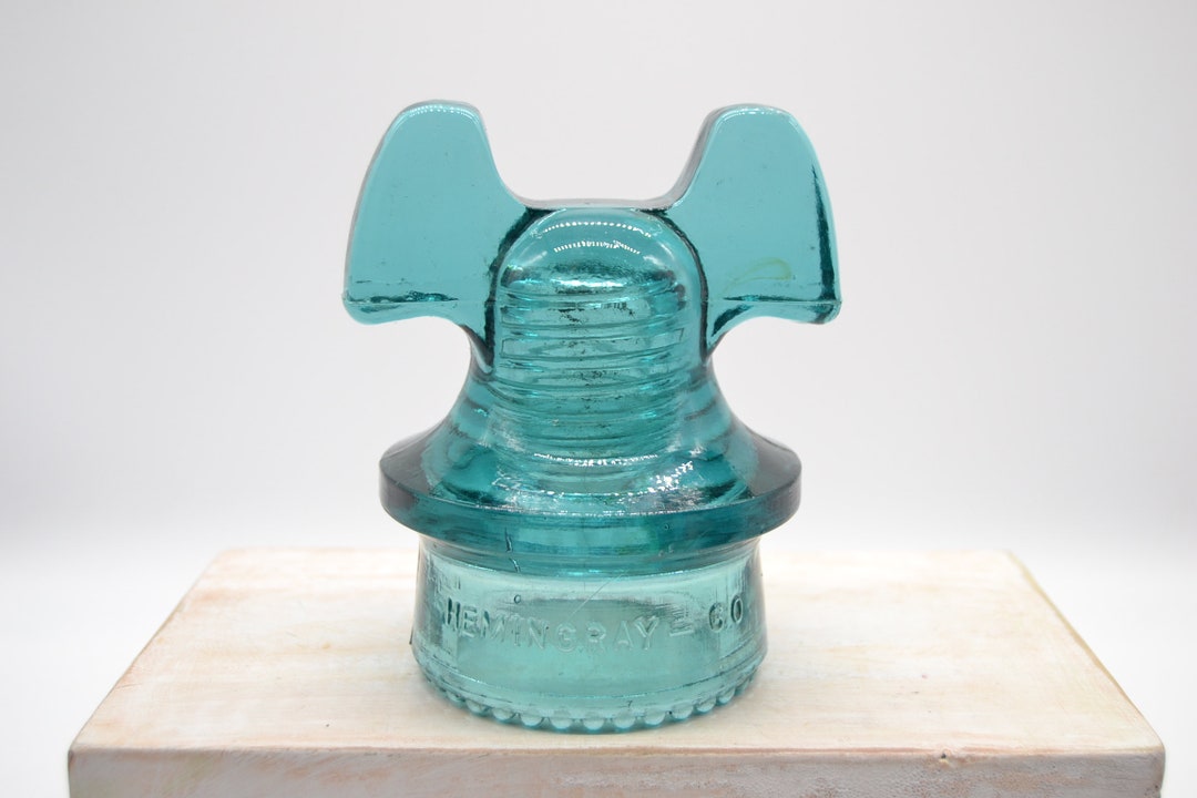 Antique Hemingray 60 mickey Mouse Insulator Aqua - Etsy