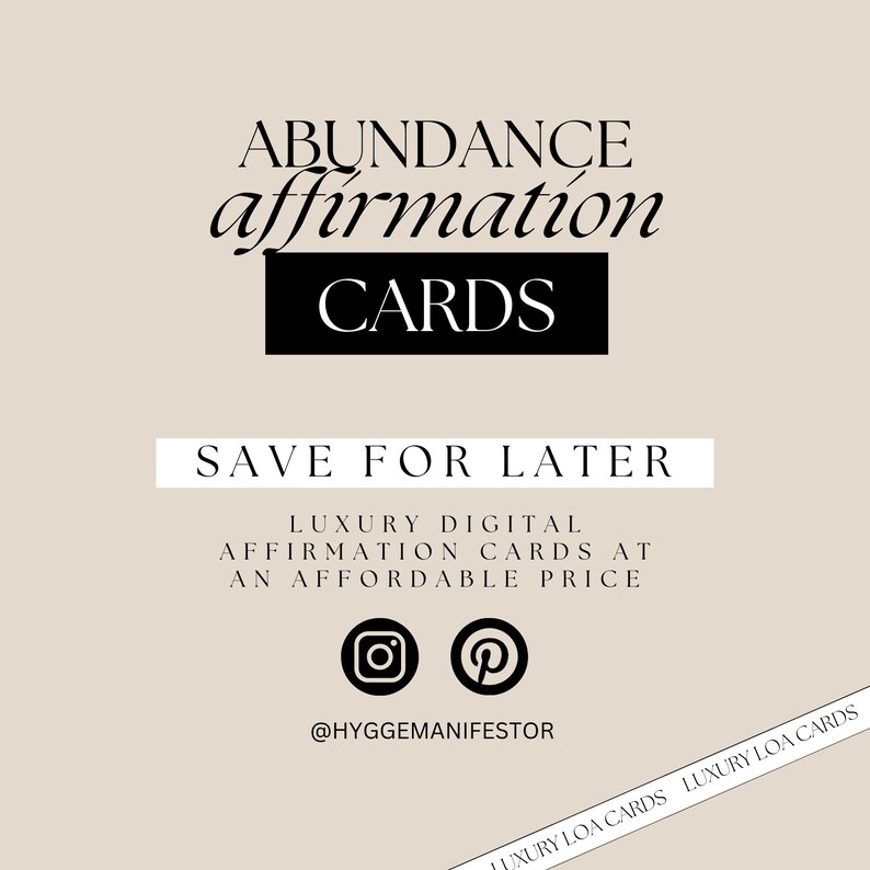 Printable Affirmation Cards for Abundance: Wealth Manifestation (canva ...