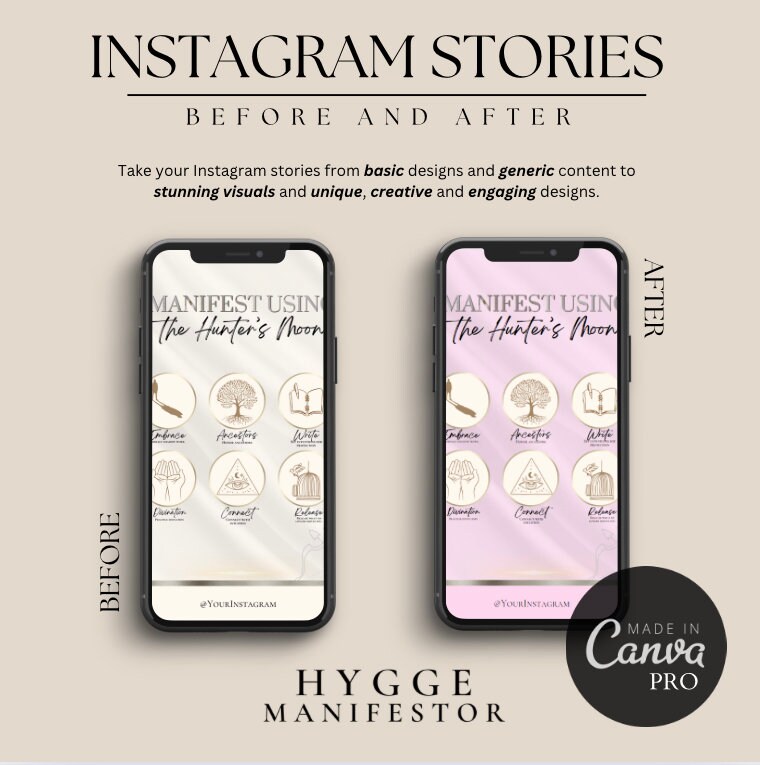 Moon Phases Instagram Story Templates: Spiritual Social Media (canva ...