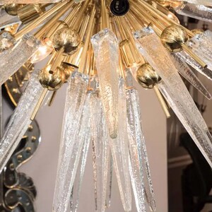 Clear Murano Glass Spike Sputnik With Interior Brass Spheres - Etsy