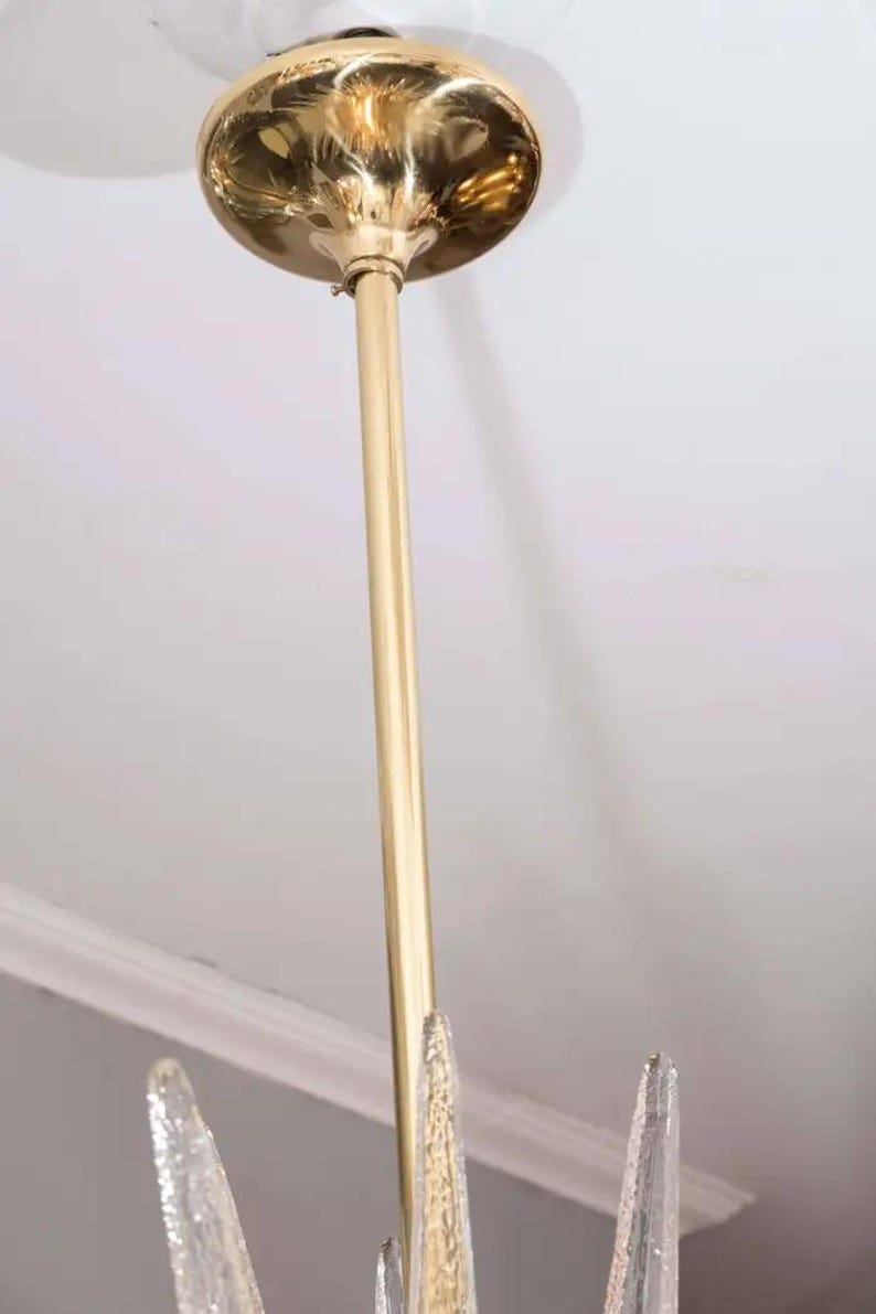 Clear Murano Glass Spike Sputnik With Interior Brass Spheres - Etsy