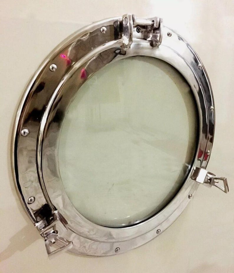24/30" Canal Boat Porthole Window Nickel/antique Finish ~wall Window ...