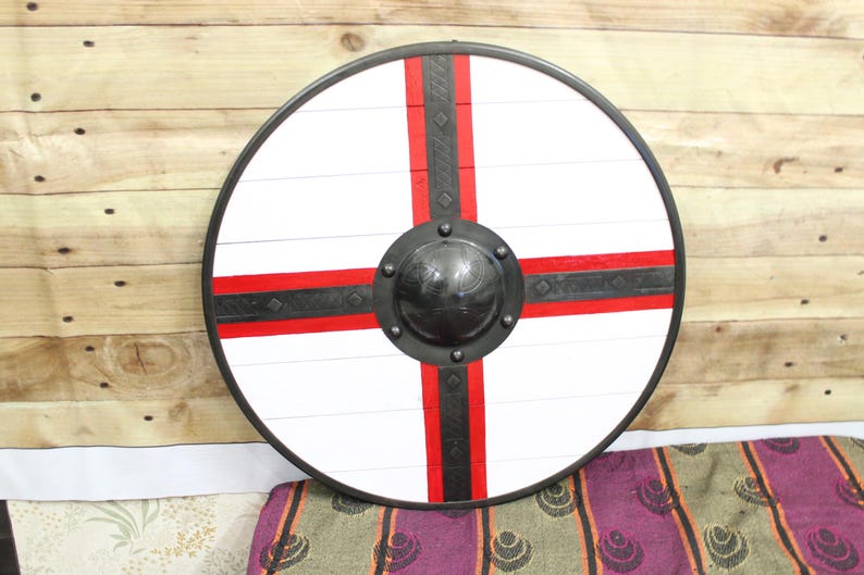 Viking Shield 24"/30"/35" Battle-ready Shield Wooden Shield Heavy Metal ...