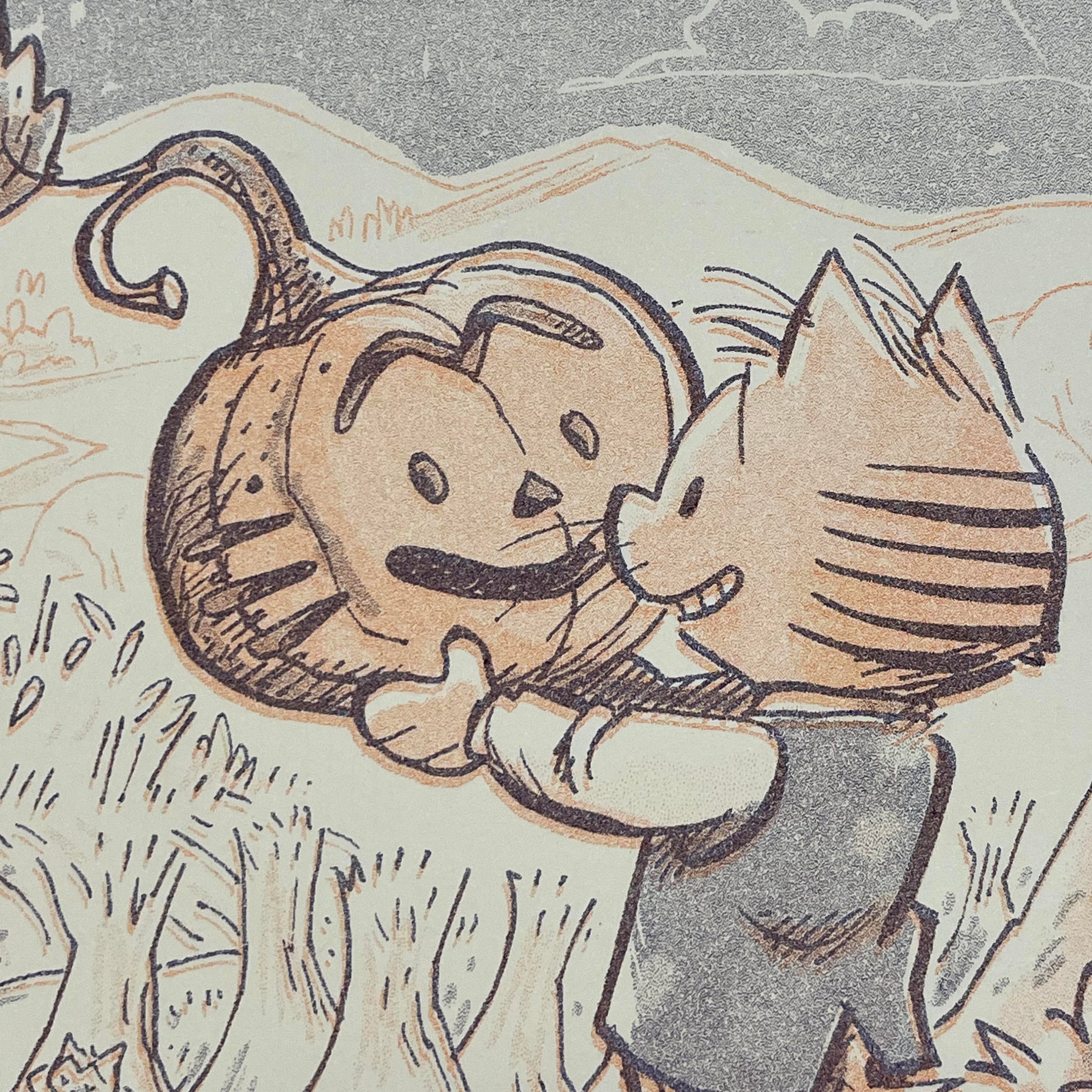 Laugh-out-loud Cats 8x10 2 Color Risograph Print - Cream Paper - Etsy