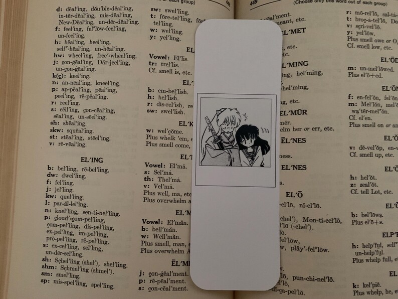 Inuyasha Bookmarks, Inuyasha and Kagome Bookmarks - Etsy