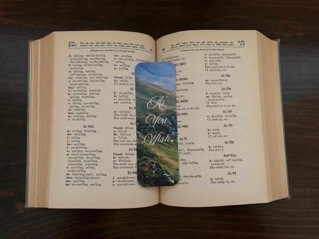 Princess Bride Bookmark, as You Wish, Princess Bride Gift, Cute ...