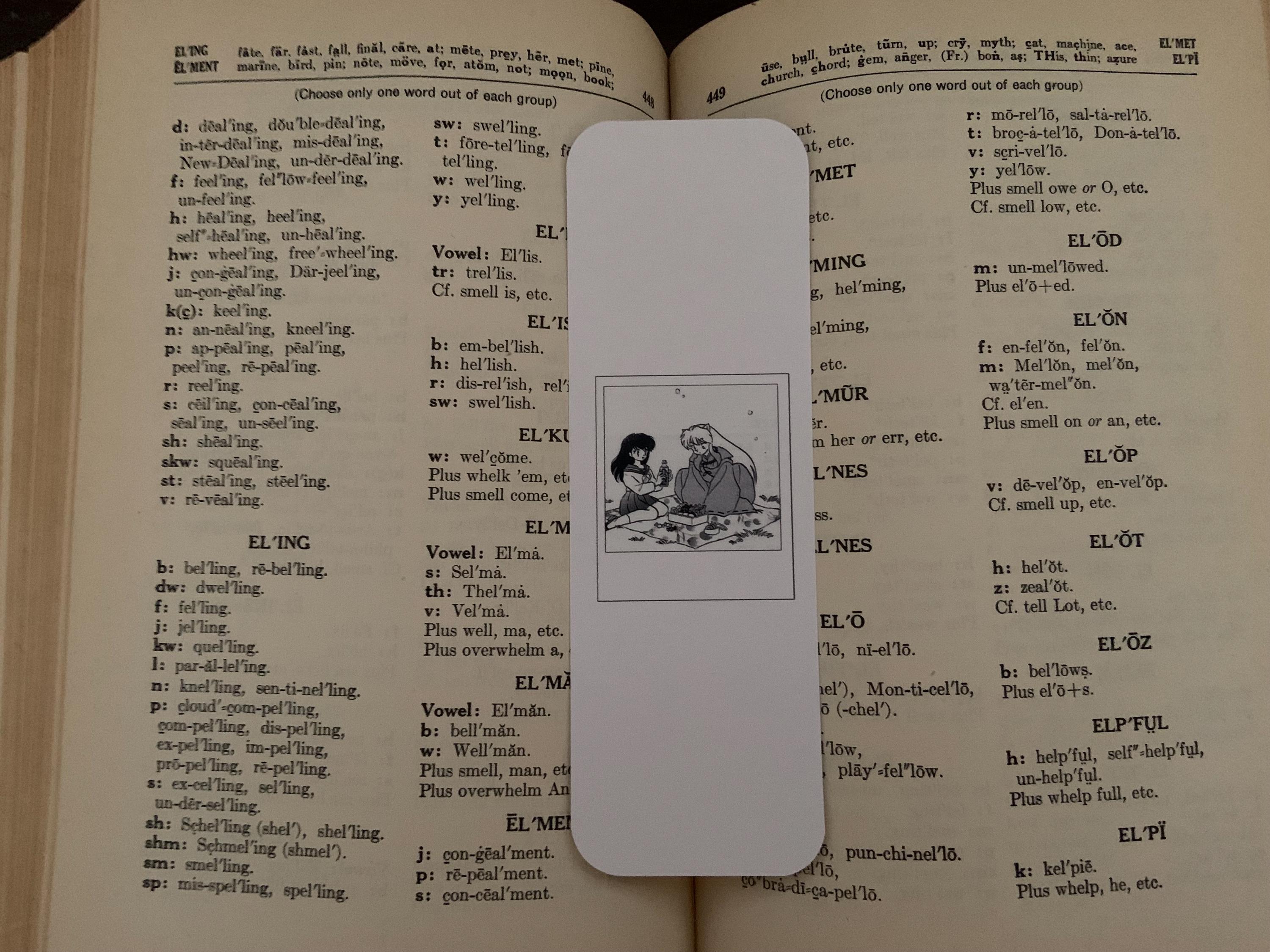 Inuyasha Bookmarks, Inuyasha and Kagome Bookmarks - Etsy