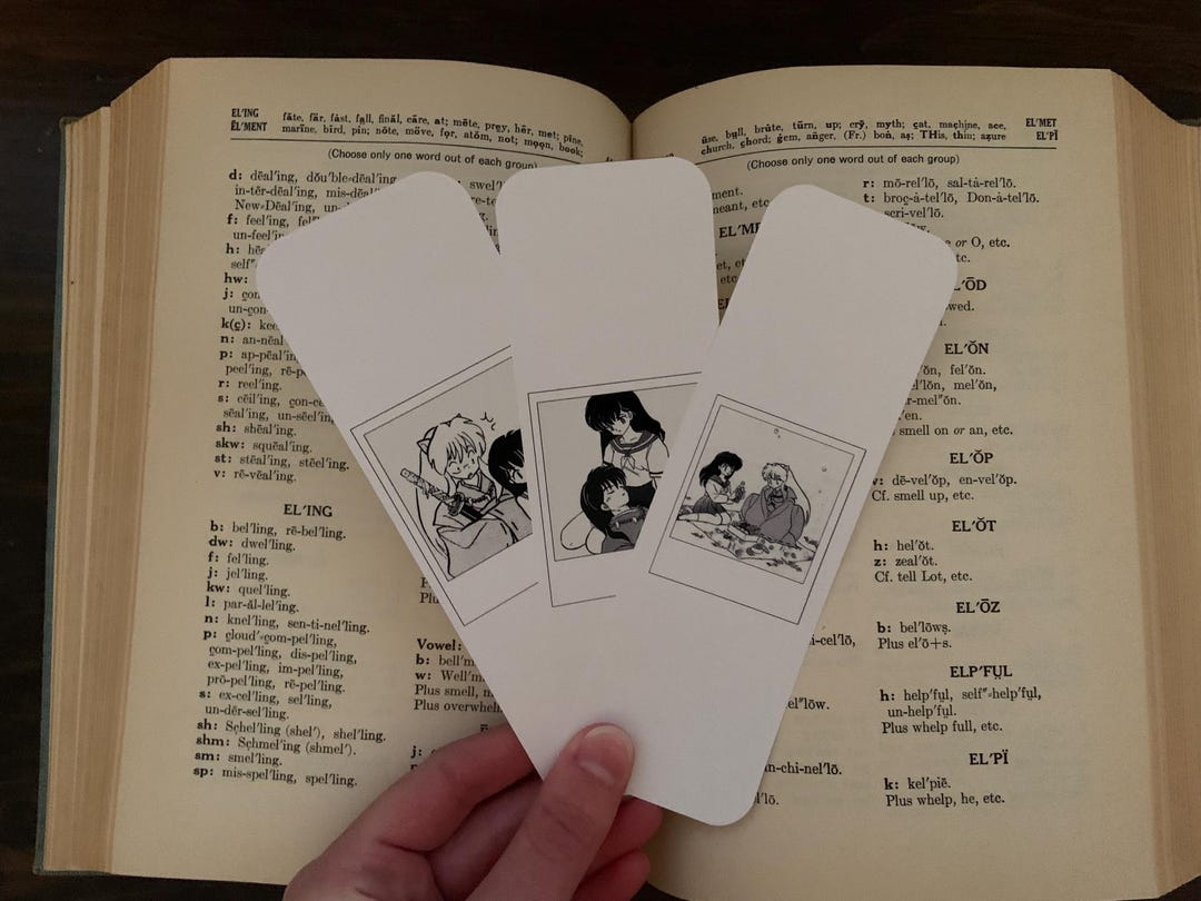 Inuyasha Bookmarks, Inuyasha and Kagome Bookmarks - Etsy