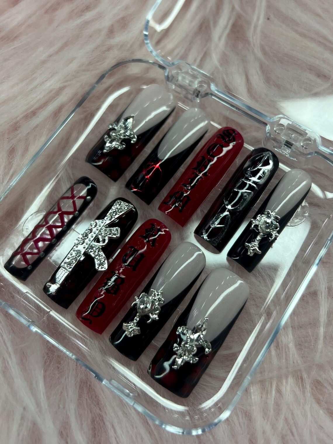 G59 Suicideboys Greyday Red & Black Ruby Da Cherry Scrim Corset Press ...