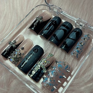 G59 Suicideboys Greyday Airbrush Spiked Press on Nails Custom, Reusable ...