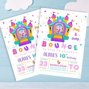 Bounce House Digital Invitation, Birthday Invite, Bounce Castle Party ...