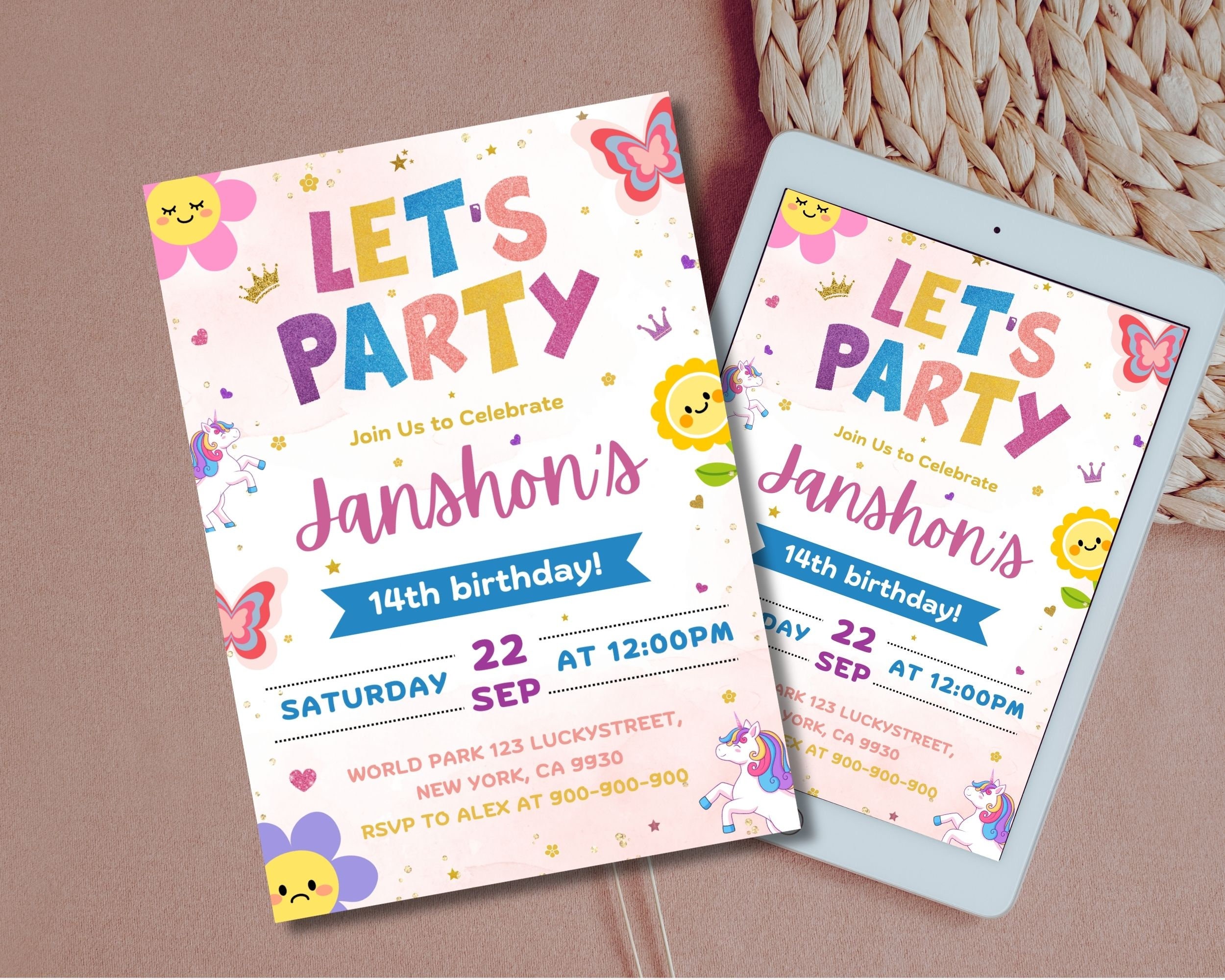 Varsity Patch Birthday Invitation, Preppy Girl Party (editable Canva ...