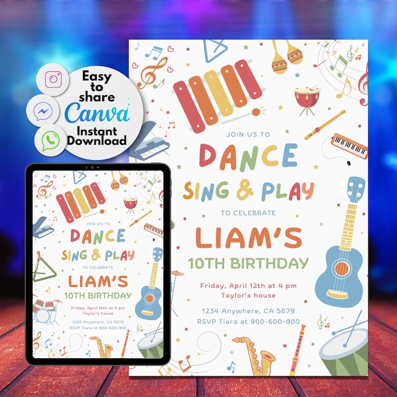 Music Invitations - Etsy