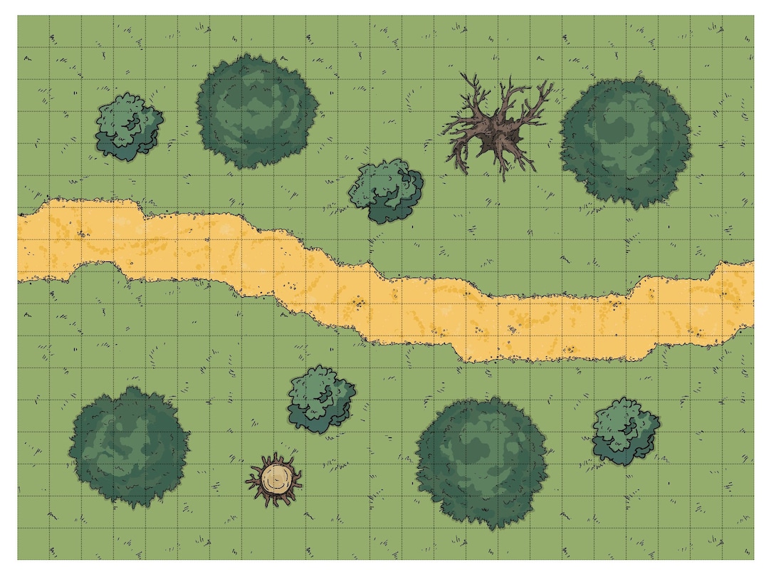 Basic Terrain 1 X 1 Inch Gridded Battle Maps (various Sizes) - Etsy