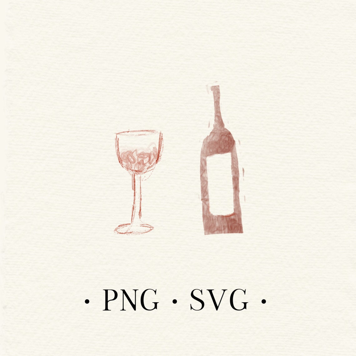 Red Wine Glass and Bottle Watercolor Style Sketch/drawing/doodle ...