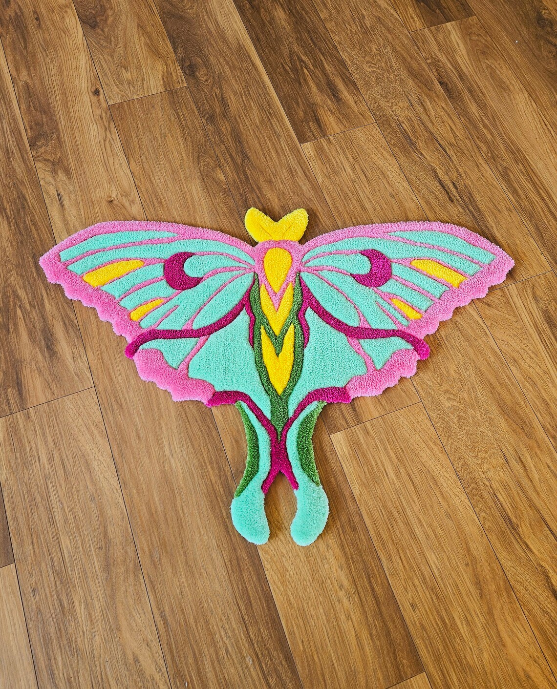 Handmade Tufted Rug Lunar Moth - Etsy UK