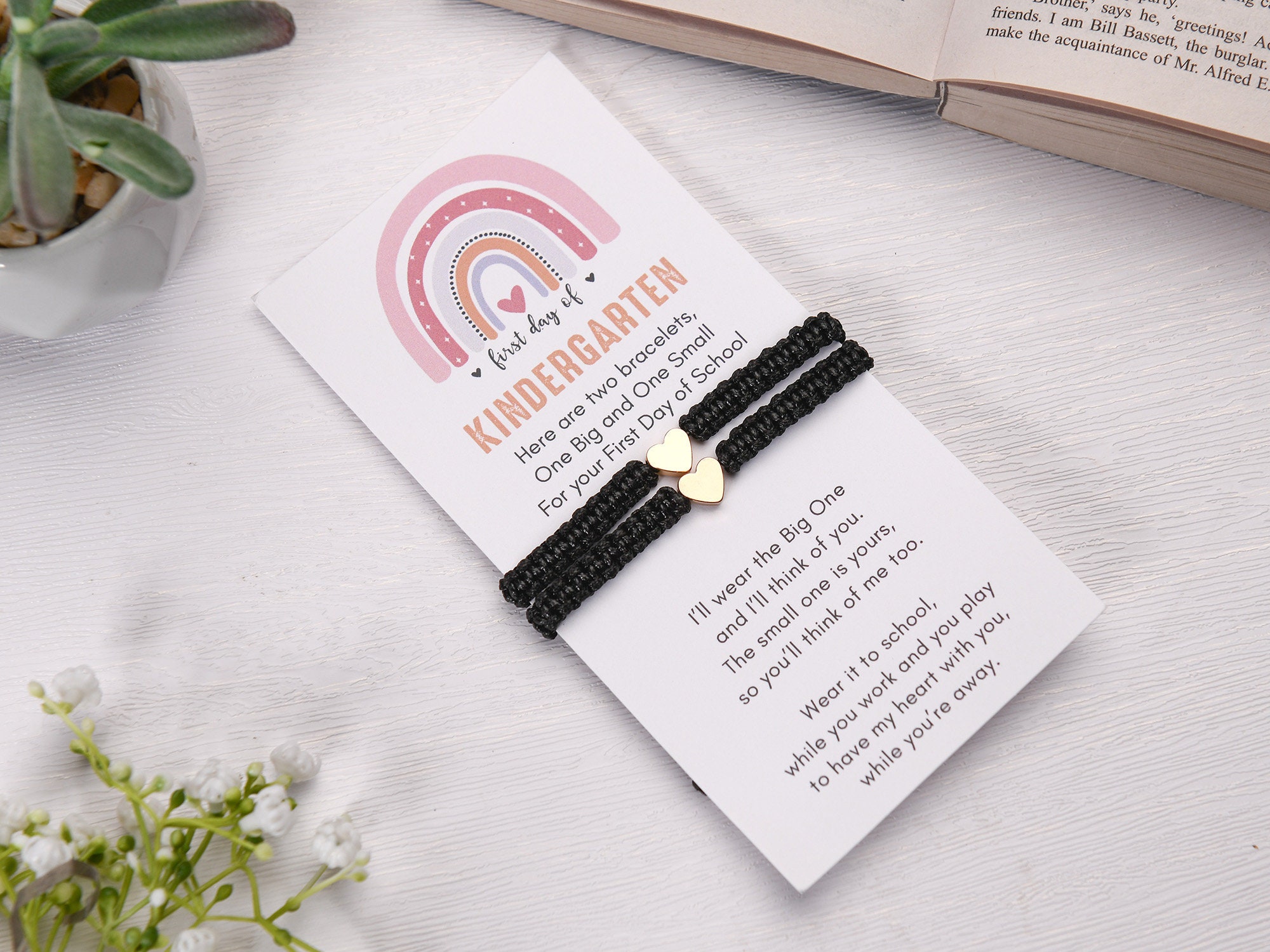 First Day of School Heart Bracelet, Back to School Bracelet Set, First ...