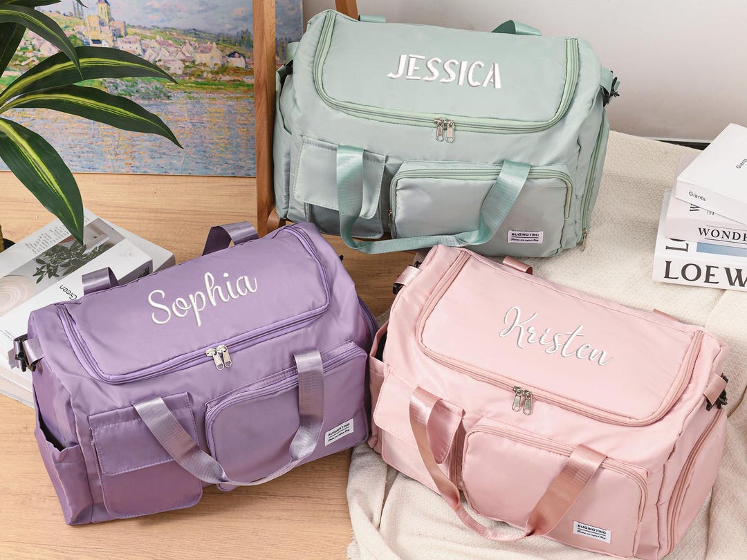 Personalized Embroidered Duffle Bag,custom Name Weekender Bag, Duffle ...