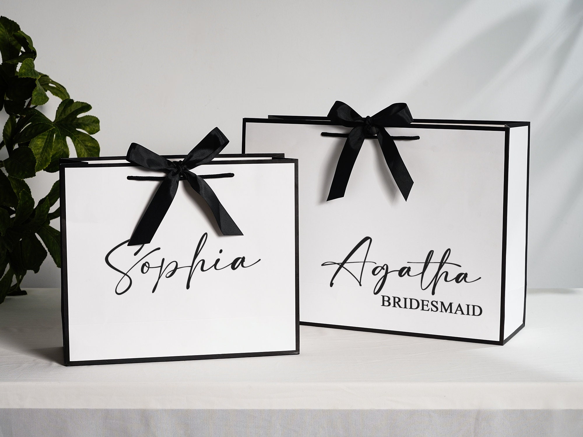 Personalized Bridesmaid Gift Bags, Custom Wedding Gift Bags ...
