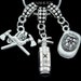 3D Fire Extinguisher Necklace Fireman Hat Firefighter Jewelry Fire Axes ...