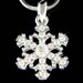 Swarovski Crystal Dainty SNOWFLAKE Necklace Bridal Xmas Wedding Holiday ...