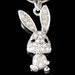 Dainty Swarovski Crystal Cute Little Dangling Easter Bunny Rabbit Hare ...
