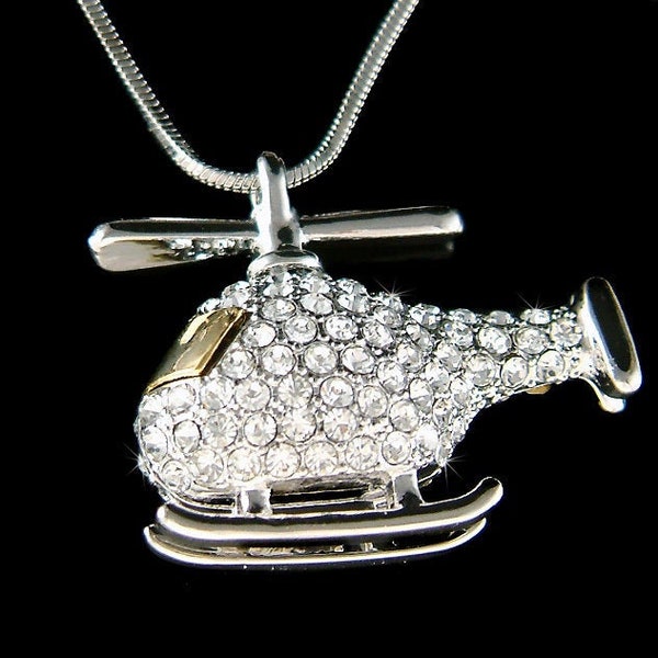 Helicopter Necklace - Etsy