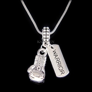 Boxing Gloves Warrior Cancer Fighter Boxer Necklace Keychain Jewelry ...