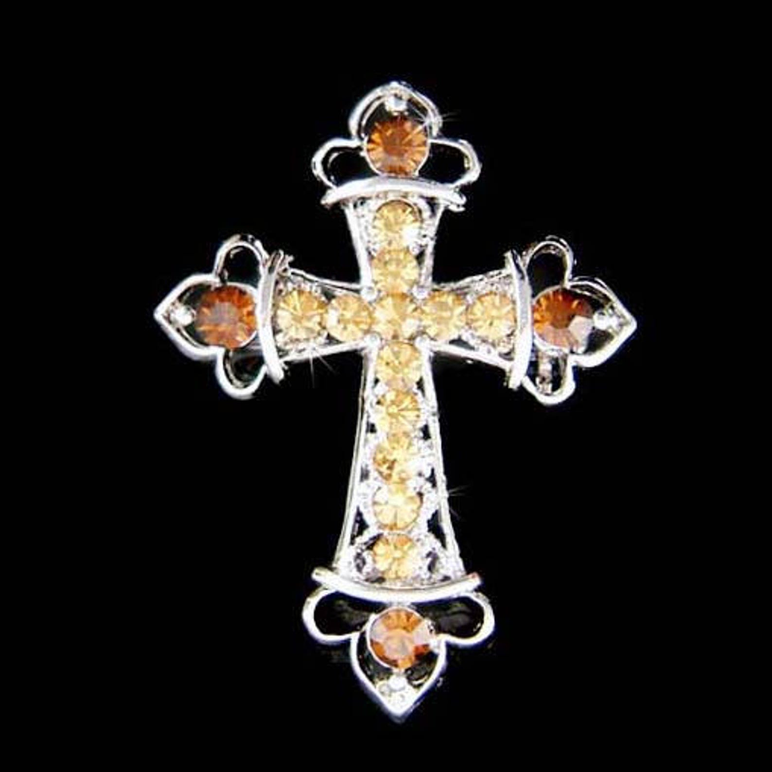 Swarovski Crystal Brown CROSS God Lord Jesus Christ - Etsy