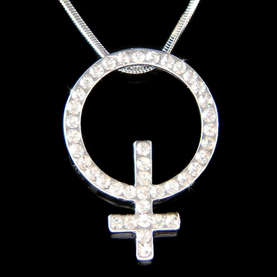 Swarovski Crystal Female Sign Gender Symbol Venus Feminism | Etsy
