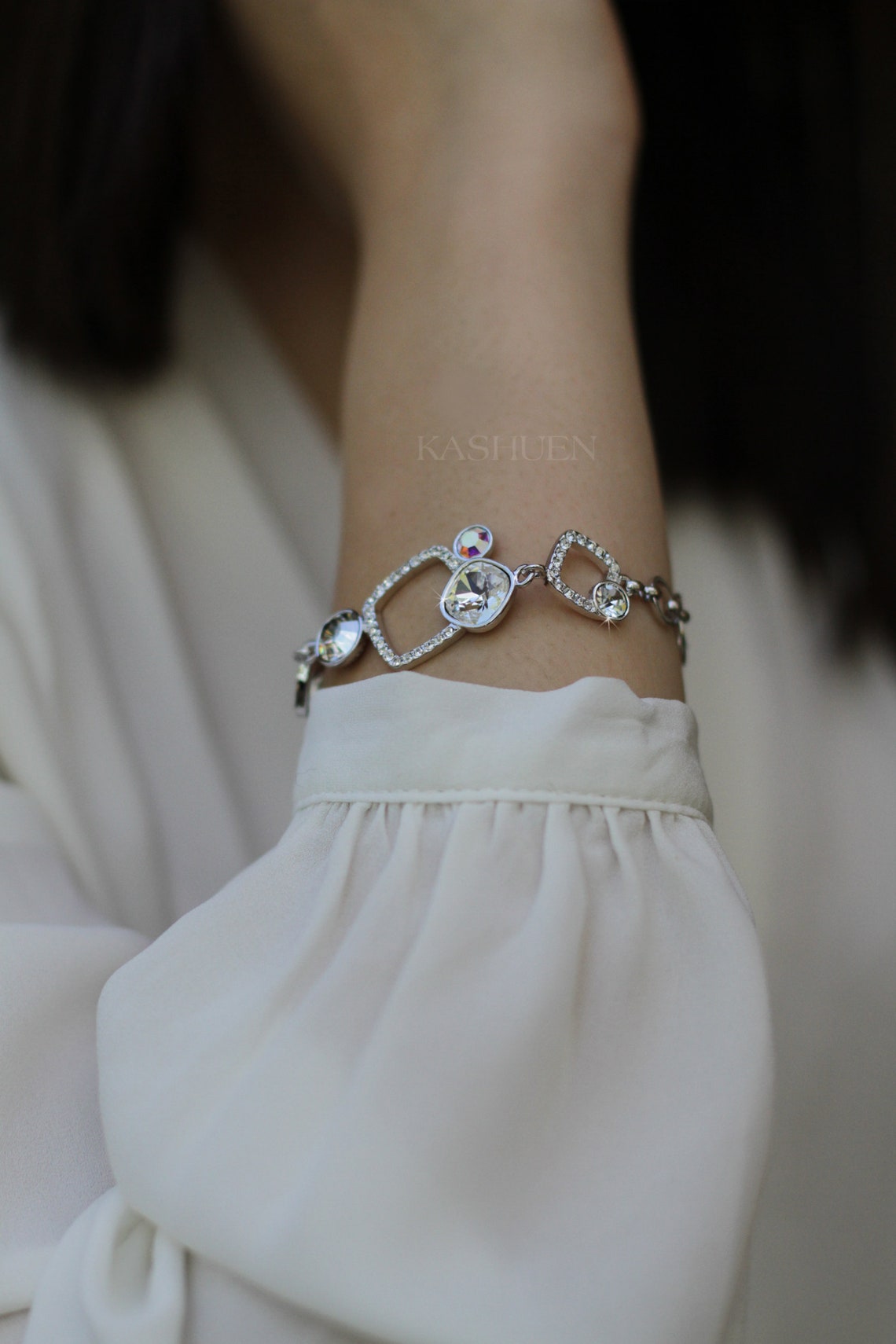 Swarovski Crystal Geometric Square Diamond Round Circle Shaped - Etsy