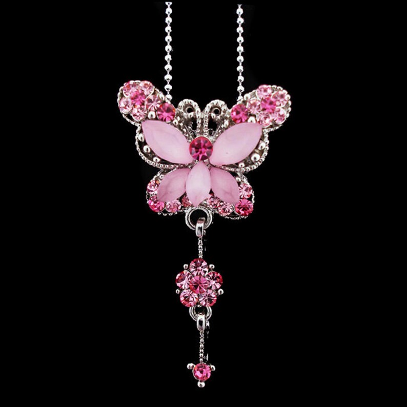 Swarovski Crystal Pink BUTTERFLY Bridal Wedding Mother's - Etsy