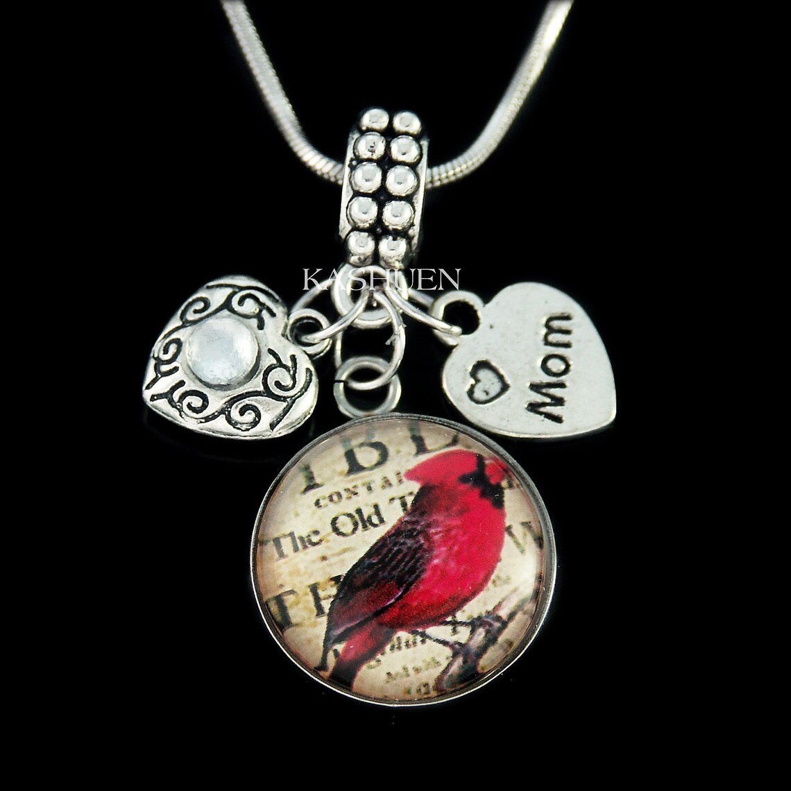 Cardinal Bird Charm Loss of Mother Passing of Mom Cardinals - Etsy