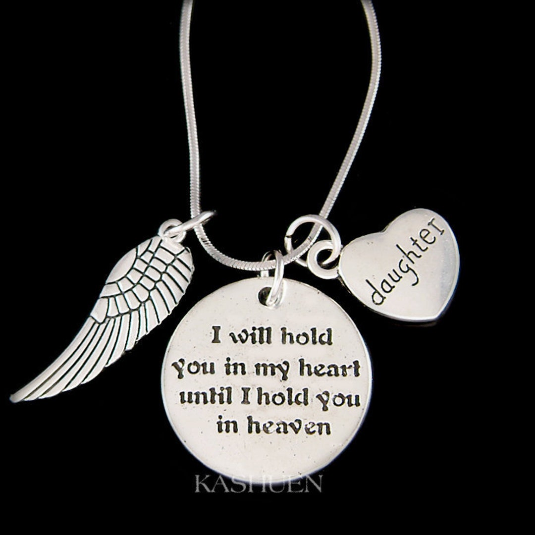Loss of Daughter Angel Wing Grief Memorial Necklace Bracelet Charm My ...