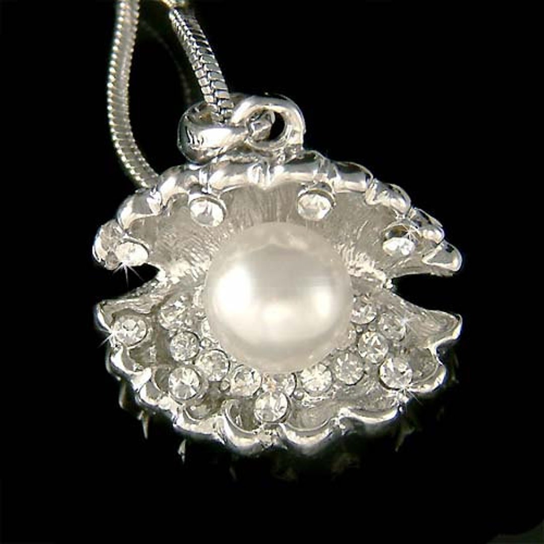 Swarovski Crystal Seashell Sea Oyster Clam Shell Pearl Beach Wedding ...