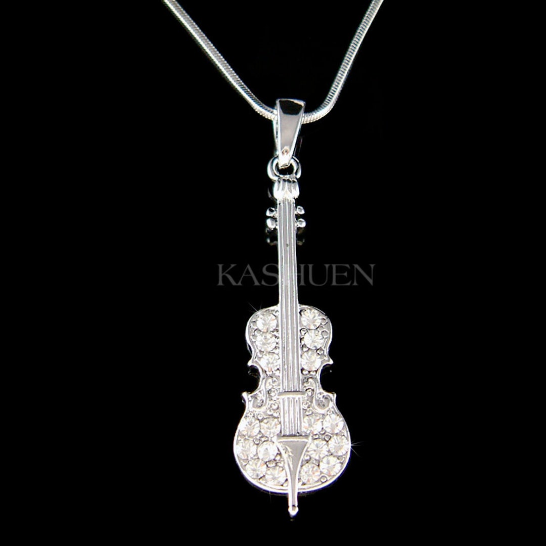 Swarovski Crystal Cello Fiddle MUSIC Violin Viola Musical Instrument ...