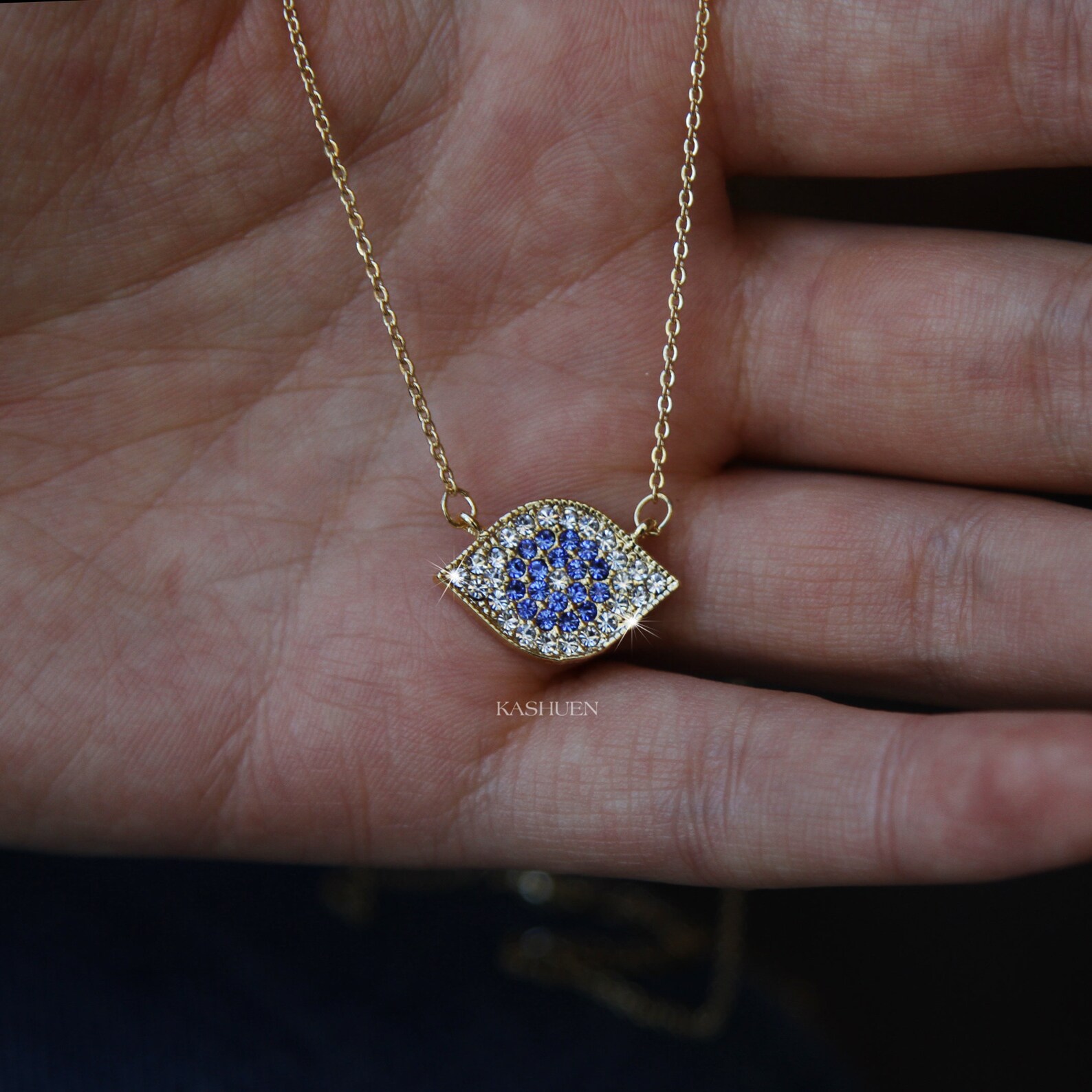 Swarovski Crystal Jewish Judaism Blue Evil Eye Protection - Etsy