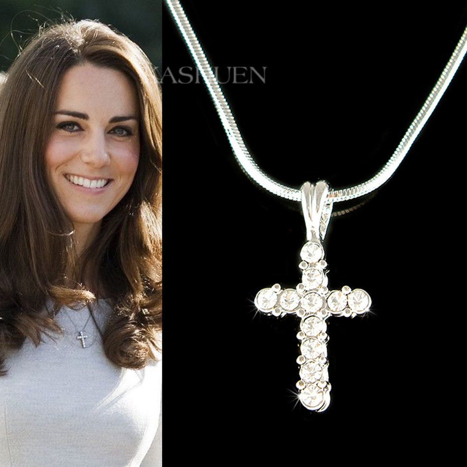 Swarovski Crystal Dainty CROSS God Lord Jesus Christ Christian Catholic ...