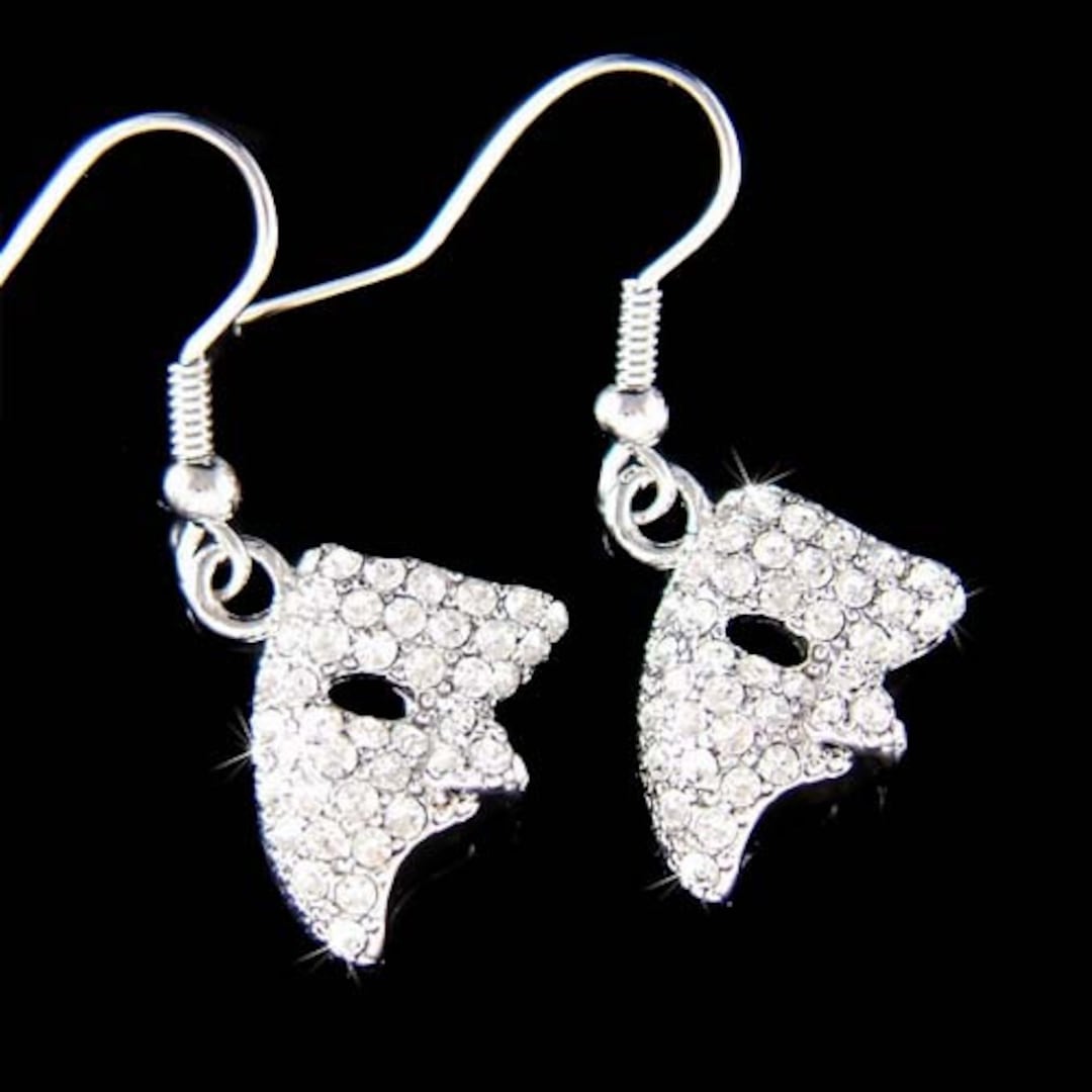 Swarovski Crystal Phantom of the Opera Sterling Silver Earrings ...